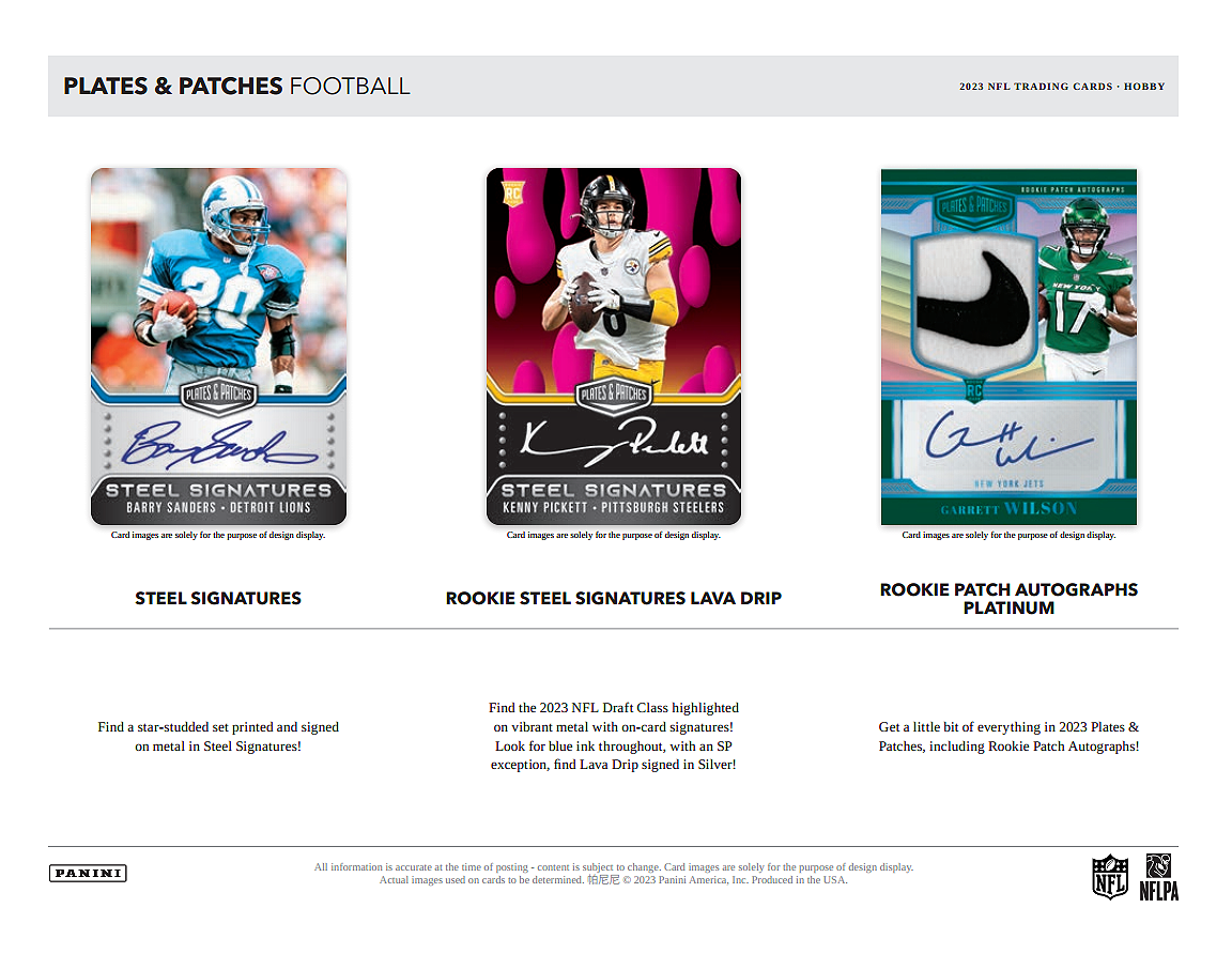 2023 NFL Panini Plates & Patches