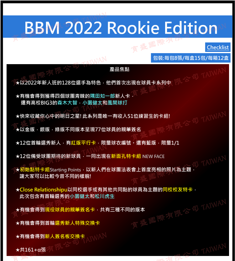 BBM 2022 Rookie Edition